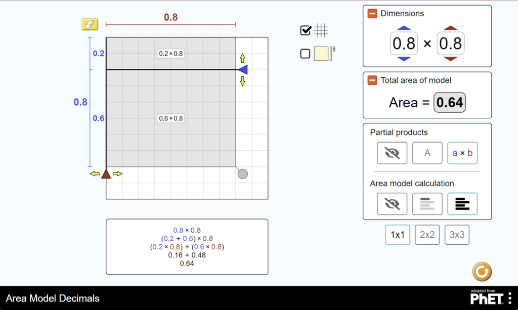 Area Model Decimals – Coirle